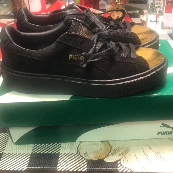 Puma | Shoes | Puma Gold Toe Sneakers | Poshmark